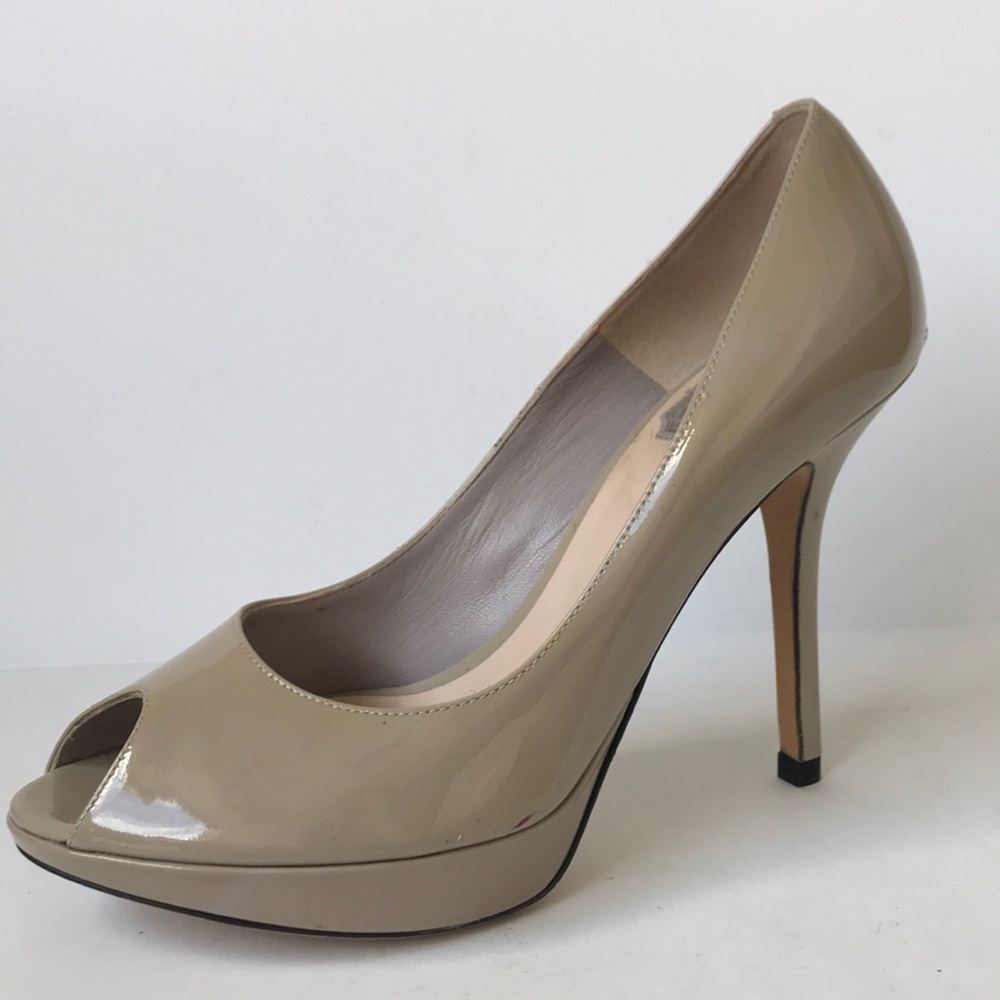 Diorpatent Leather Miss Peep Toe Platform Pumps - Gem